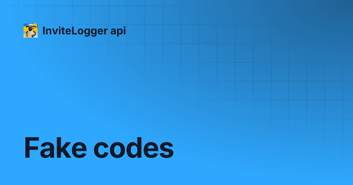 Fake codes | InviteLogger api